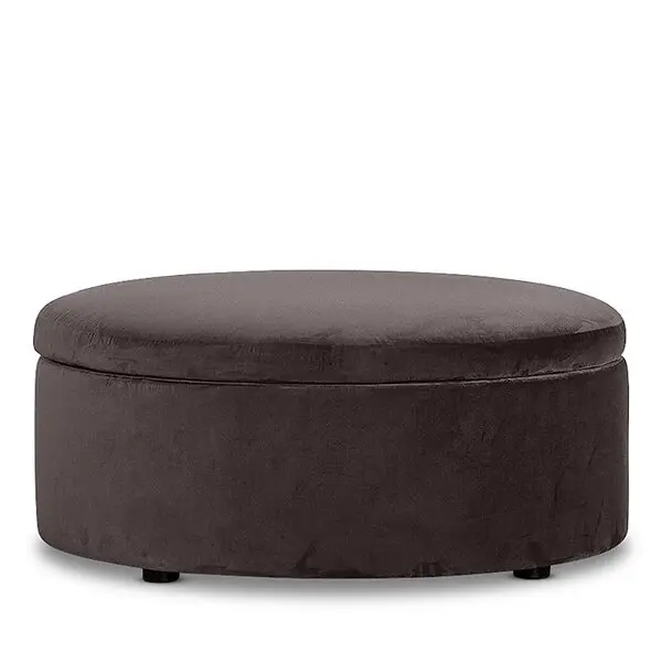 Bloomingdale'S Alta Large Round Storage Ottoman, In Fabric - Opulent Seal