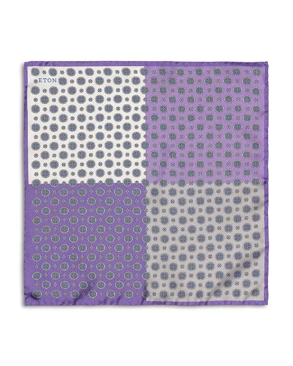 Eton 4-in-1 Silk Pocket Square - Purple