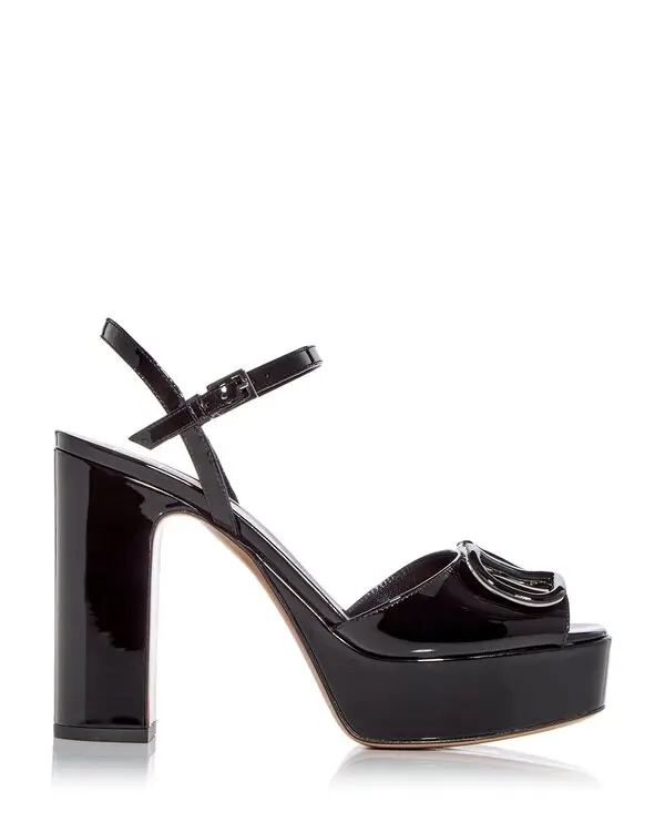 Valentino Garavani Vlogo Platform Sandals - Black