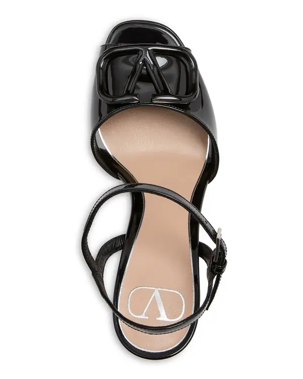 Valentino Garavani Vlogo Platform Sandals - Black