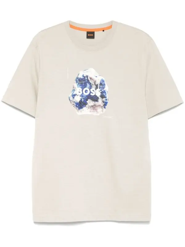 BOSS Logo-print T-shirt - Neutrals