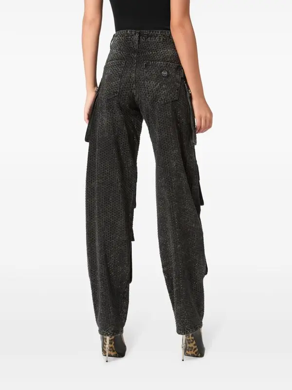 Philipp Plein Embellished Cargo Jeans