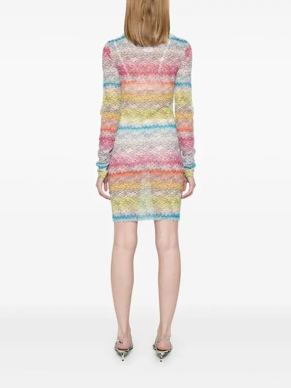Missoni Long-sleeved Zigzag-print Mini Dress