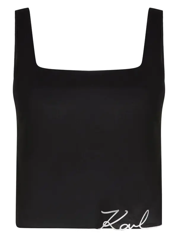Karl Lagerfeld K/signature Cropped Top