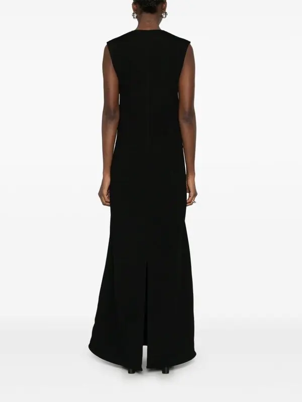 JIL SANDER Fringed-mesh Maxi Dress