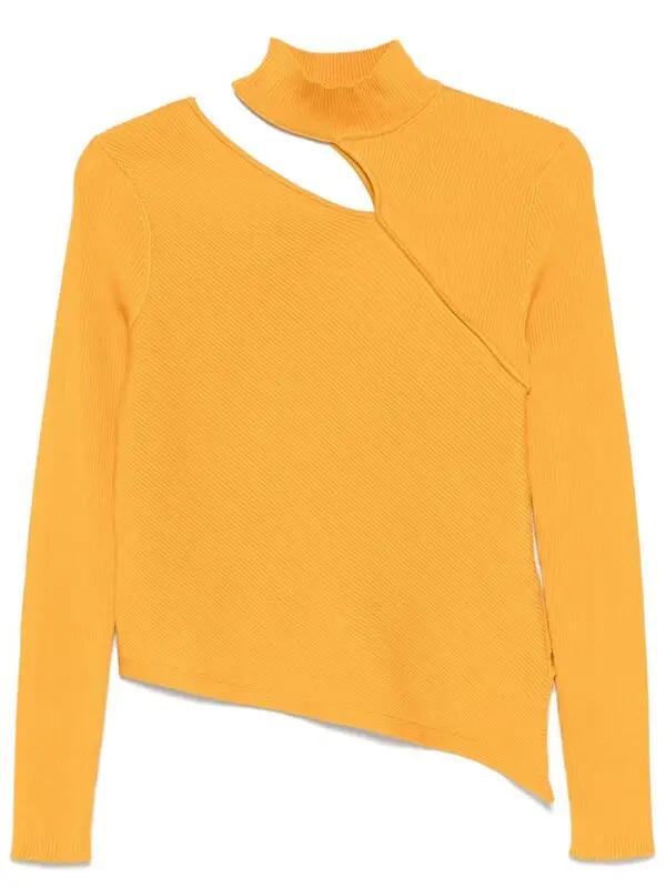Dkny Cut-out Ribbed Sweater