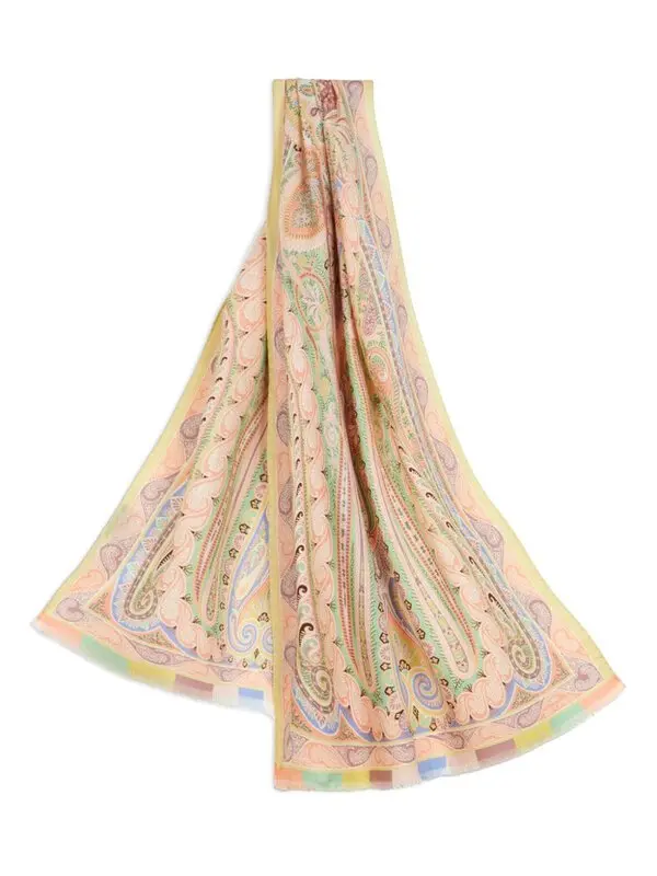 Etro Paisley-print Scarf - Yellow