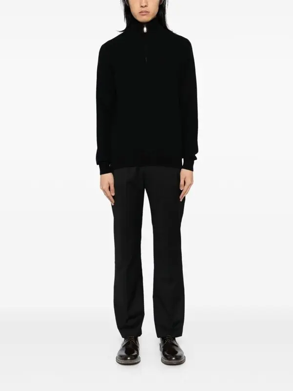Brioni Half-zip Jumper - Black