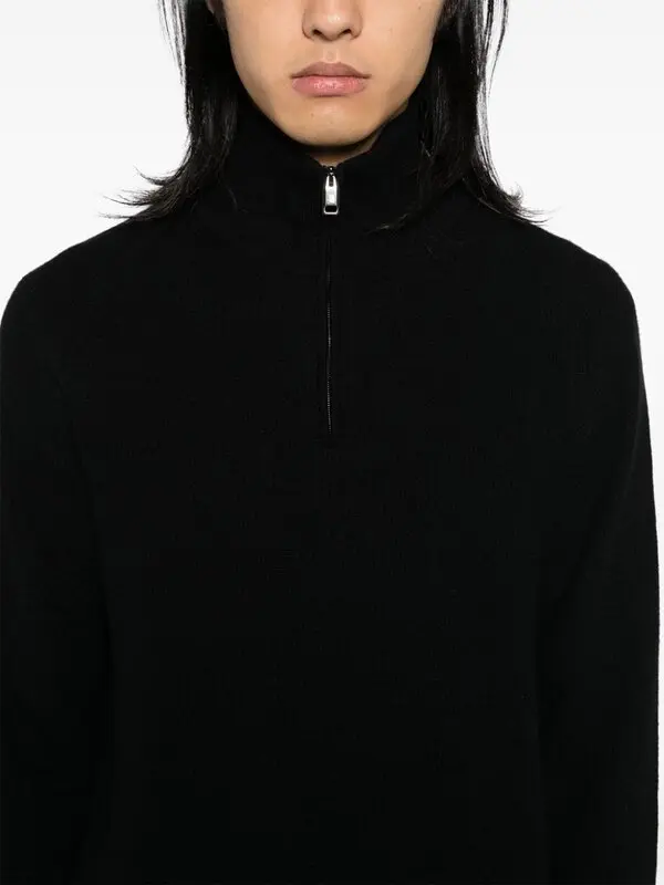 Brioni Half-zip Jumper - Black