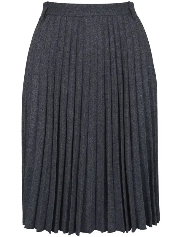 Vince Pleated Midi Skirt - Grey