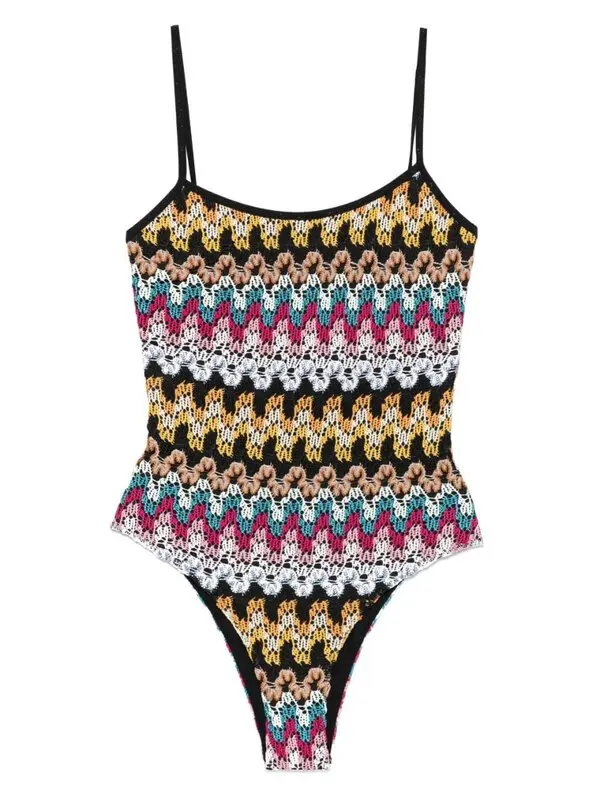 Missoni Crochet-knit Swimsuit - Black
