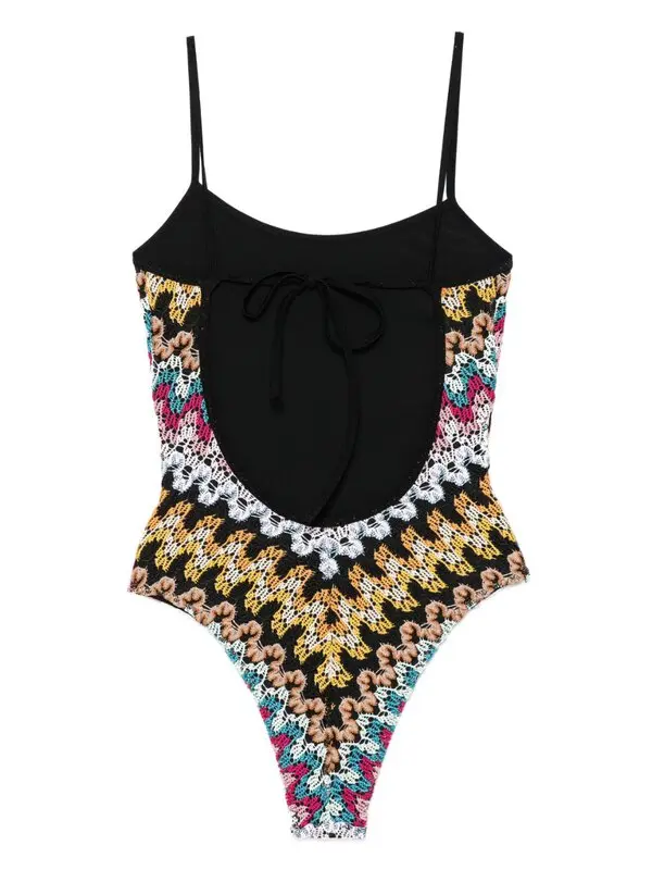 Missoni Crochet-knit Swimsuit - Black