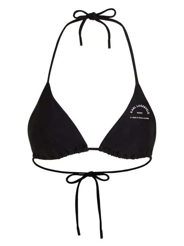 Karl Lagerfeld Rue St-guillaume Bikini Top - Black