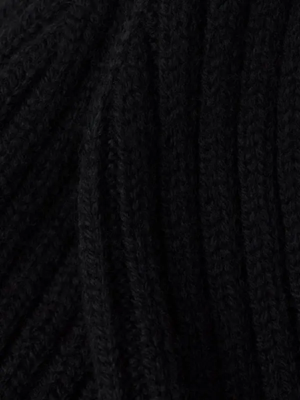 Prada Enamel-logo Wool Beanie - Black