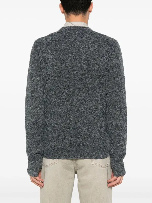Fred Perry Bouclé Crew-neck Sweater - Blue