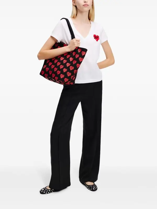 Karl Lagerfeld K/heart Reversible Tote Bag - Black