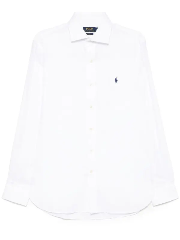 Polo Ralph Lauren Logo Embroidery Long-sleeves Shirt - White