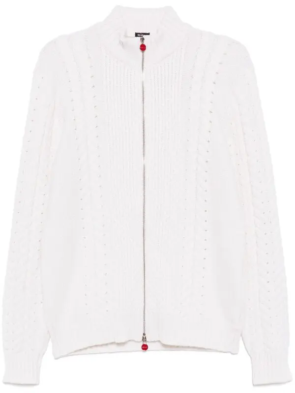 Kiton Cable-knit Cashmere Cardigan