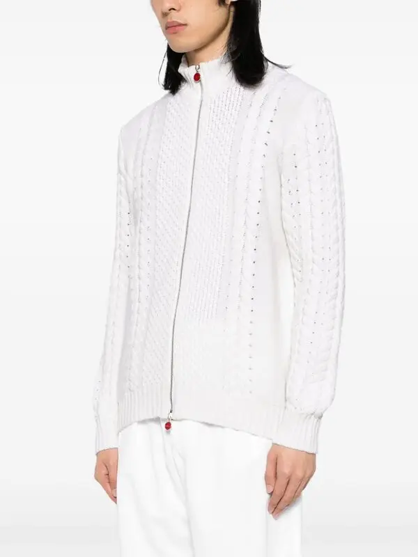 Kiton Cable-knit Cashmere Cardigan
