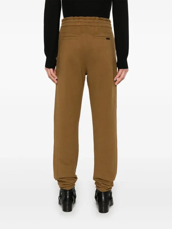 Saint Laurent Cotton Track Pants - Brown
