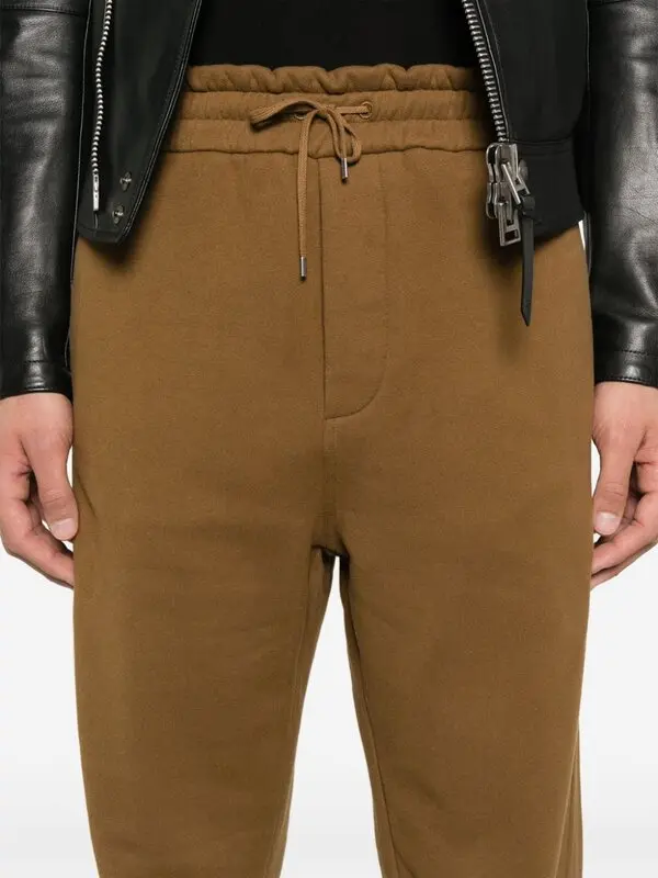 Saint Laurent Cotton Track Pants - Brown