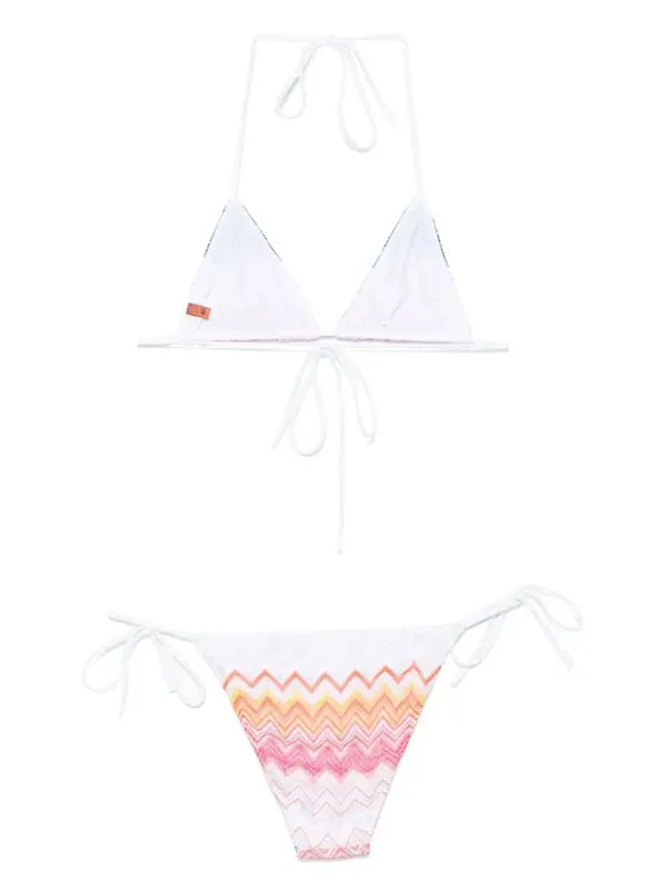 Missoni Zigzag Lurex Bikini Set - White