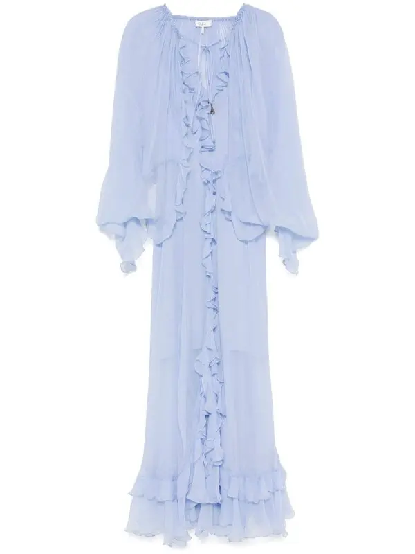 smocked tie front maxi dress Floral Smocked Tiered Maxi Dress with Tie Straps Cream / M