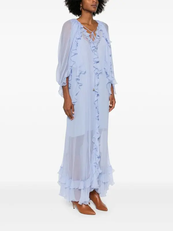 Chloé Muslin Cape Maxi Dress
