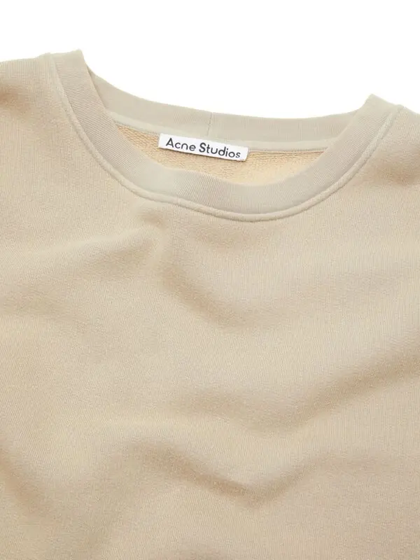 Acne Studios Logo-patch Jersey Sweatshirt - Neutrals