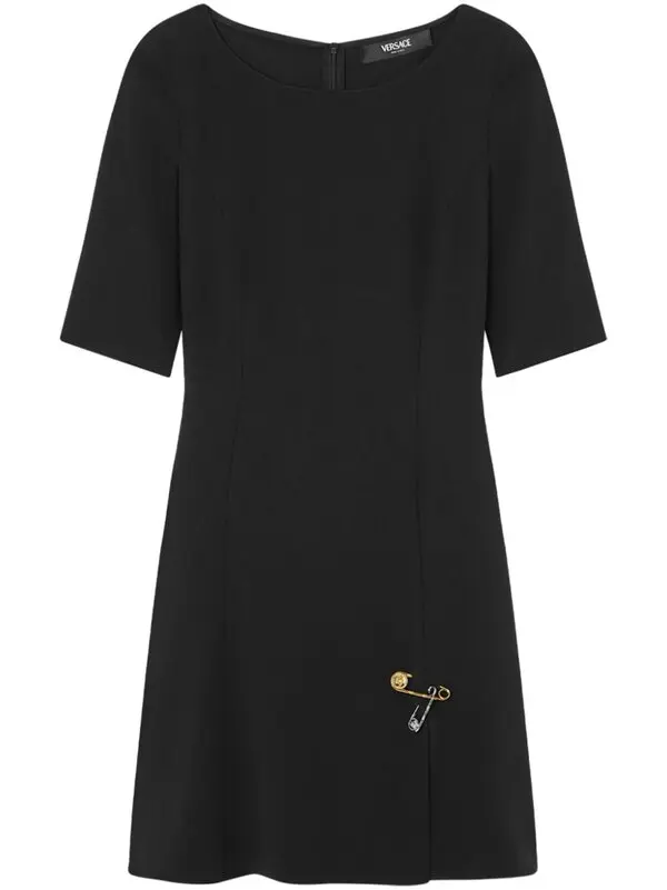Versace Safety Pin Flared Mini Dress