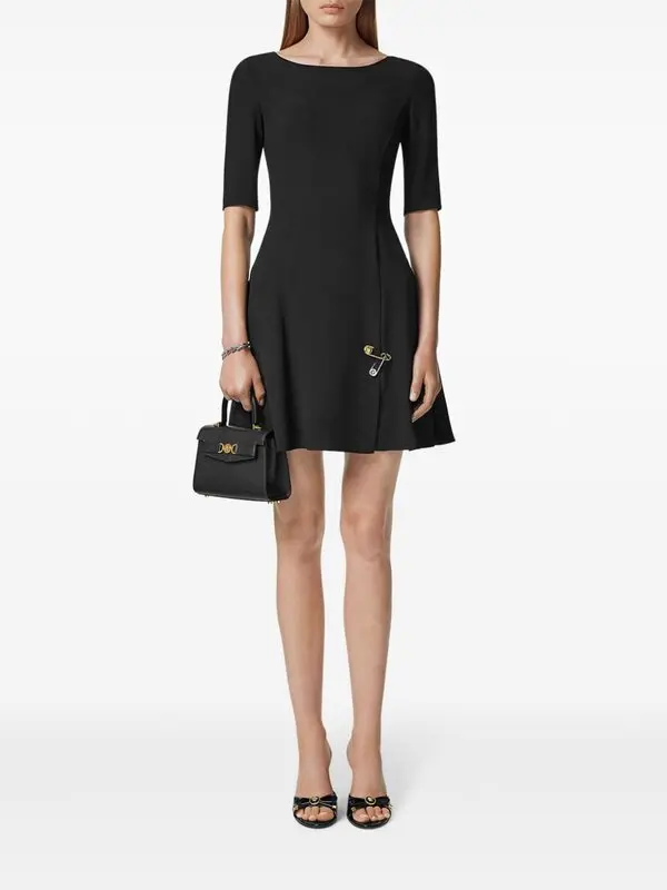 Versace Safety Pin Flared Mini Dress
