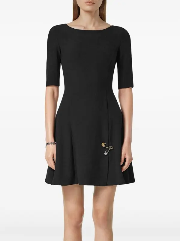 Versace Safety Pin Flared Mini Dress