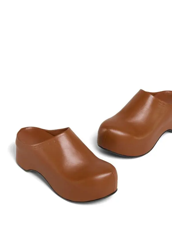 Marni Platform Clogs - Brown