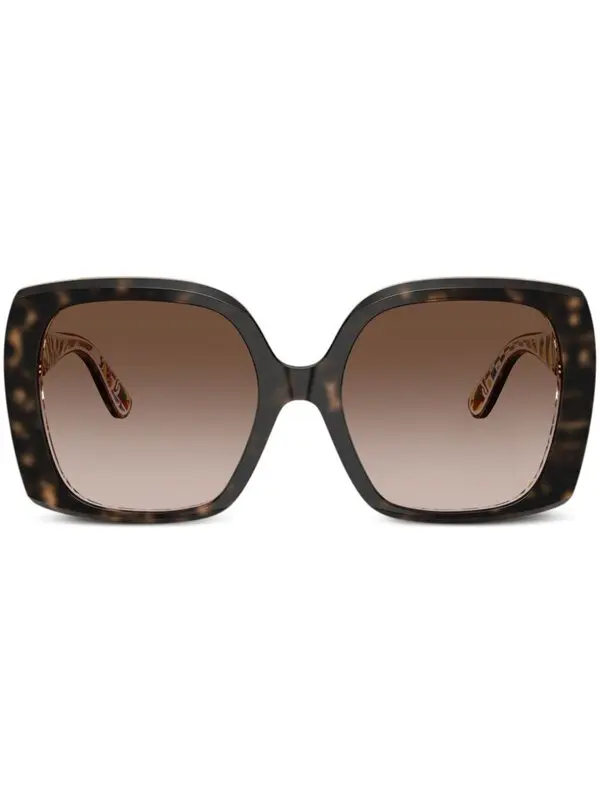Dolce & Gabbana Tortoiseshell Square Frame Sunglasses - Green