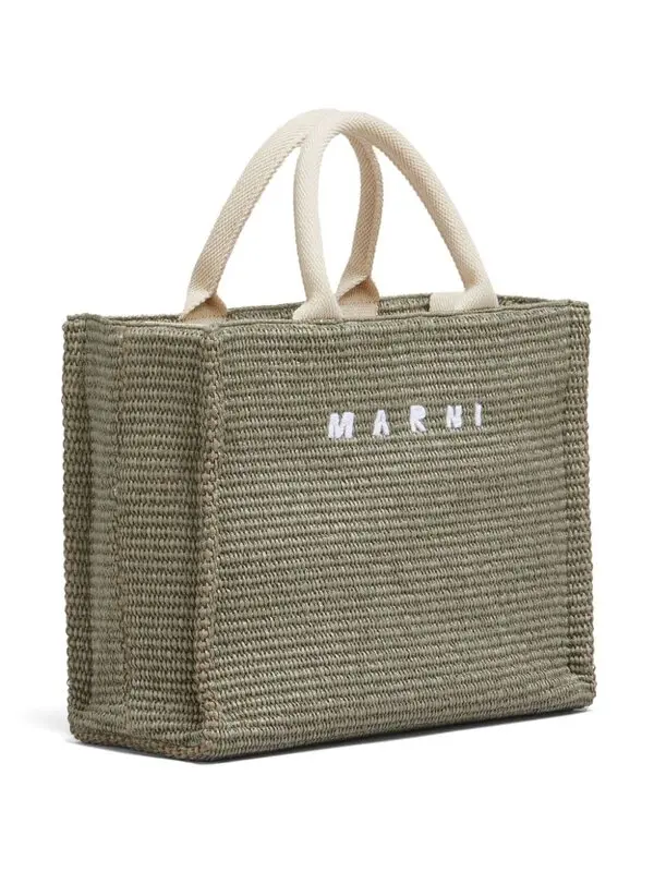 Marni Raffia Tote Bag - Green