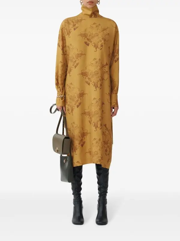 Fabiana Filippi Printed Silk Dress