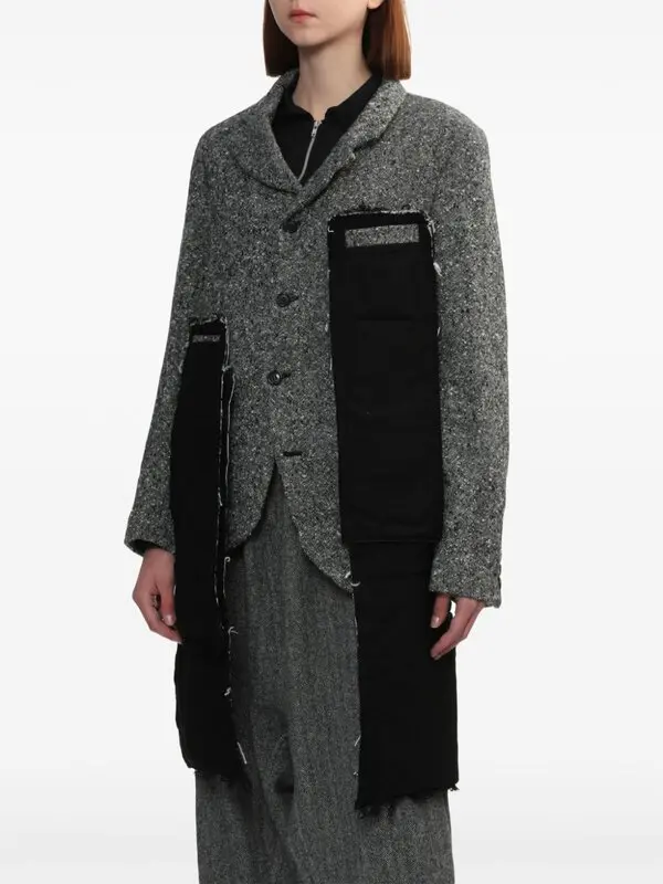 BLACK COMME DES GARÇONS Tweed Panelled Blazer