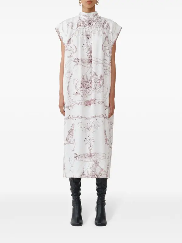 Fabiana Filippi Printed Silk Dress