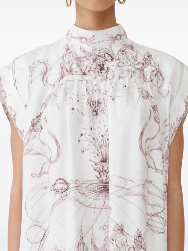 Fabiana Filippi Printed Silk Dress
