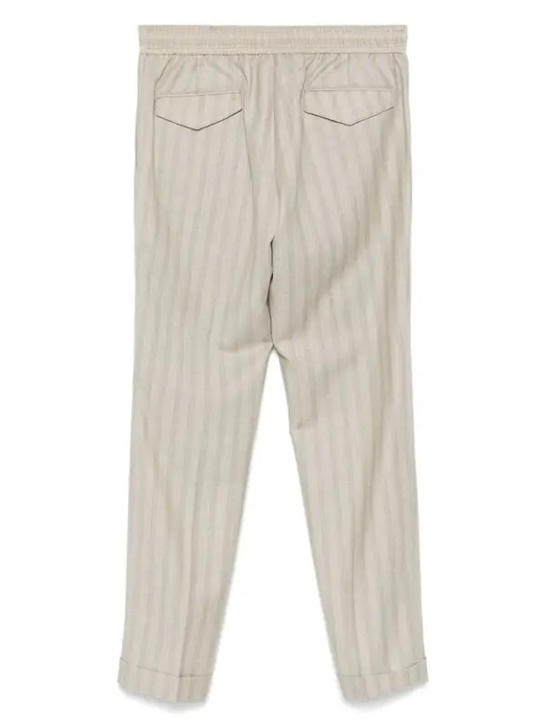 BARBA NAPOLI Herringbone Chino Trousers