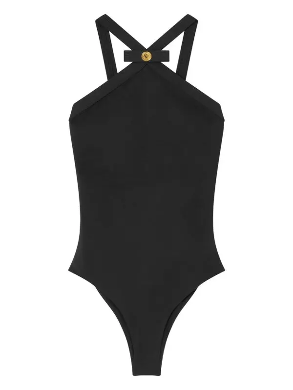 Versace Ribbon One-piece Swimsuit - Black