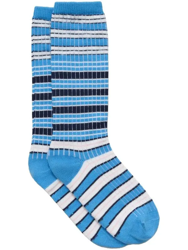 Marni Striped Ankle Socks - Blue