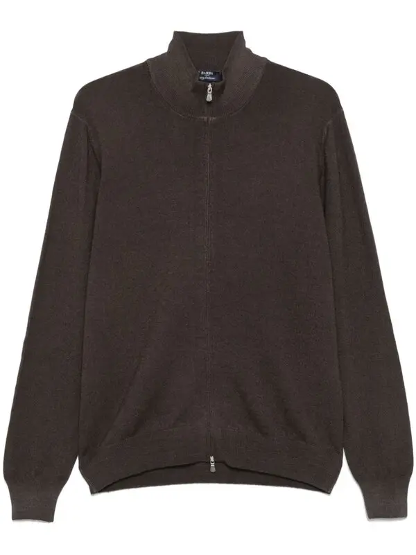 BARBA NAPOLI Virgin Wool Cardigan - Brown
