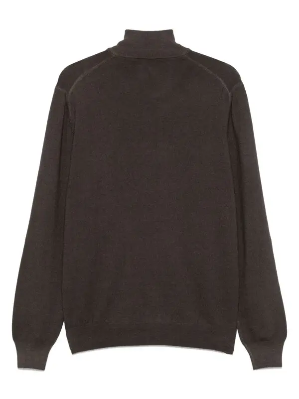 BARBA NAPOLI Virgin Wool Cardigan - Brown