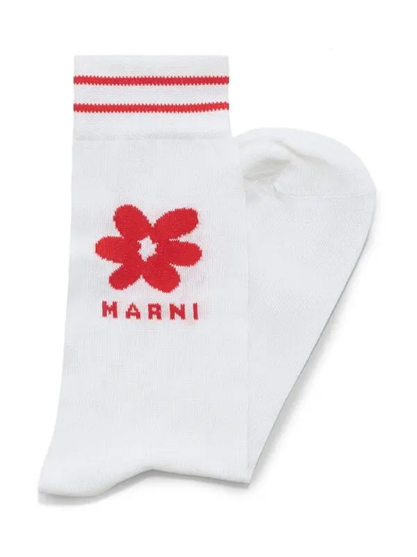 Marni Logo Jacquard Striped Socks