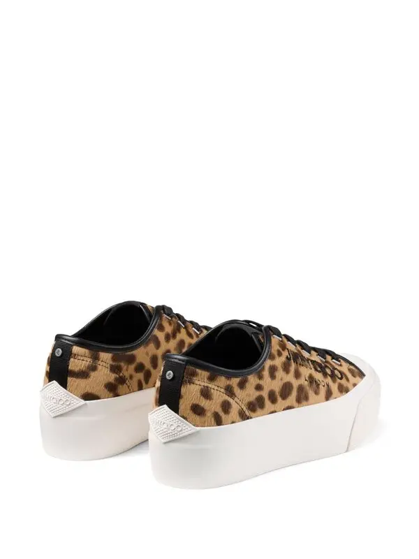 JIMMY CHOO Palma Maxi Leopard Sneakers - Neutrals