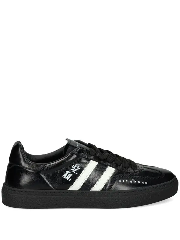 John Richmond Logo Stamp Low-top Sneakers - Black