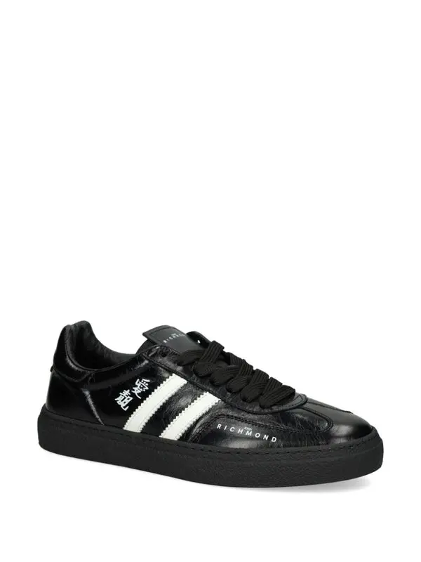 John Richmond Logo Stamp Low-top Sneakers - Black