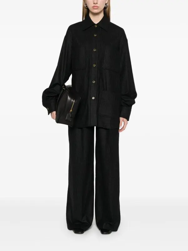 LE SULLY STUDIO Pinstriped Overshirt
