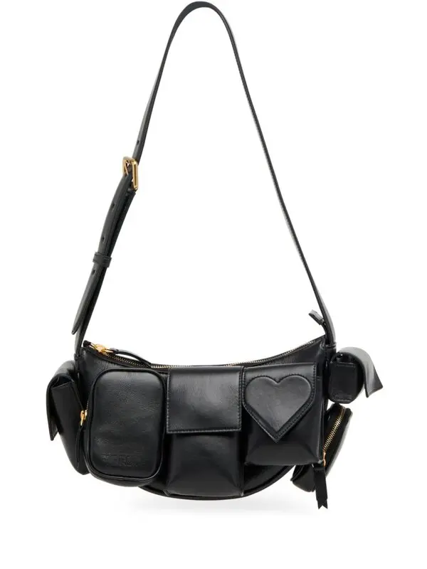 Fiorucci Leather Shoulder Bag - Black